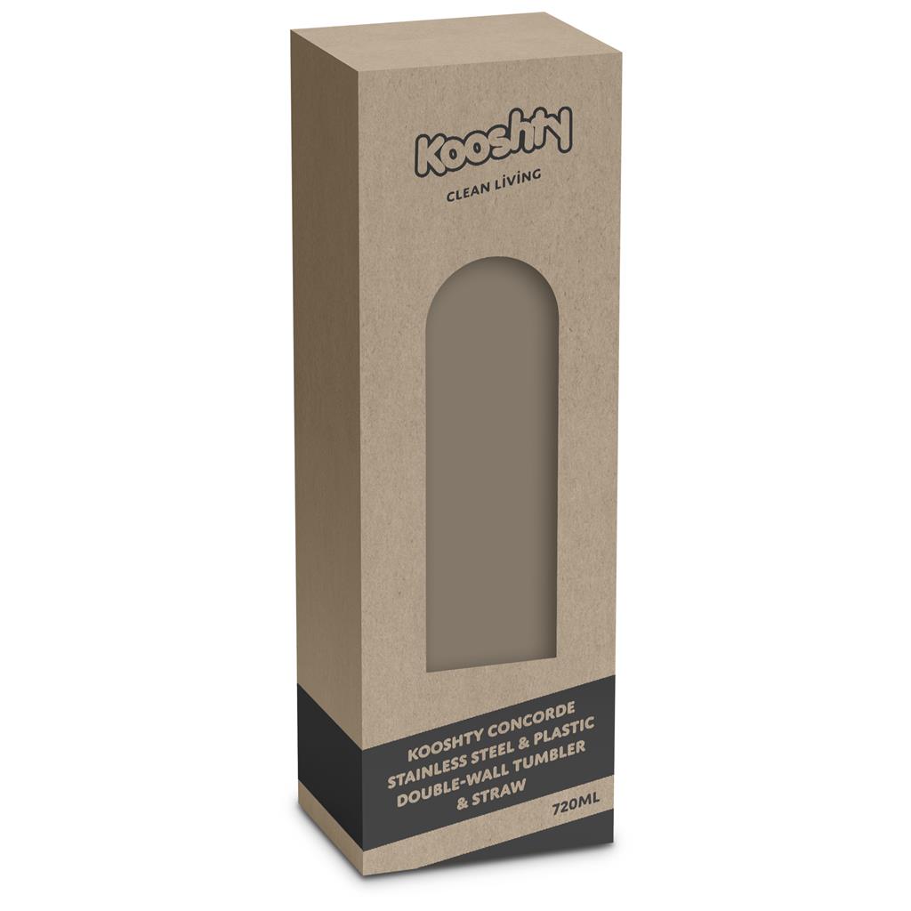Kooshty Concorde Stainless Steel & Plastic Double-Wall Tumbler & Straw ...